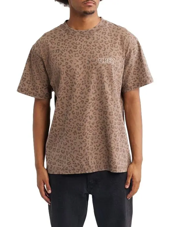 Obey Treble Graphic T-shirt - Leopard Camo