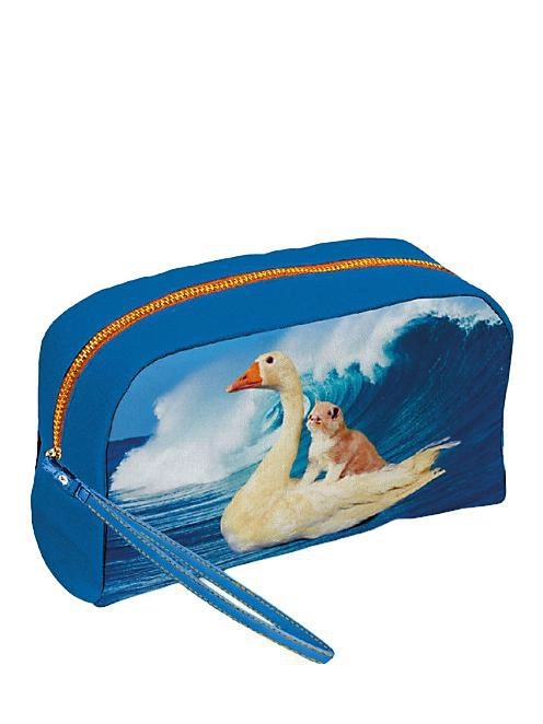 SELETTI X Toiletpaper Magazine Surf Buddies Faux-leather Cosmetic Bag - One-color