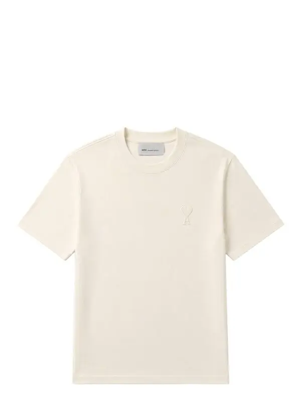 AMI Paris T-shirt Con Logo - Ivory