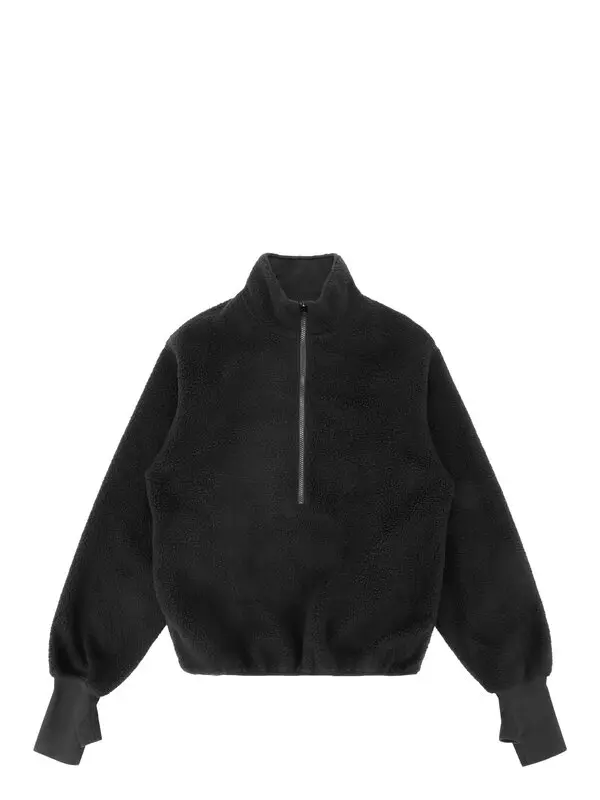 ENTIRE STUDIOS 3/4 Zip-up Sweatshirt With Glove Cuff Detail - Nero