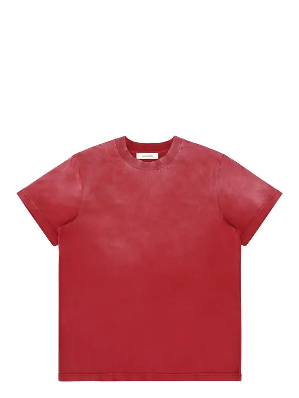 ENTIRE STUDIOS Short-sleeve Crewneck Cotton T-shirt - Rosso
