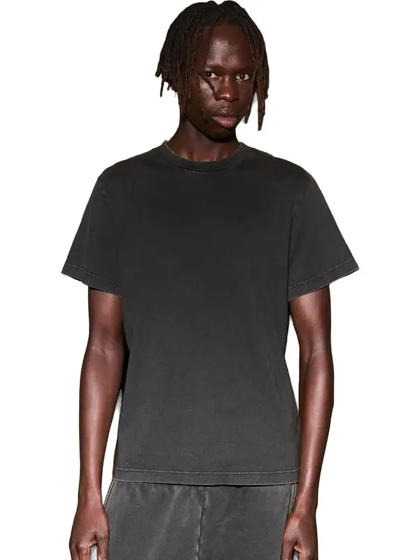 ENTIRE STUDIOS Short-sleeve T-shirt, Round Neck, Model Wears 100% Cotton - Nero