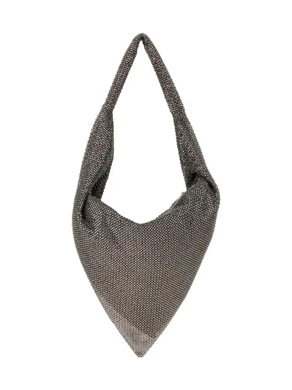Benedetta Bruzziches Ursula Shoulder Handbag In Metal Knit - Grey