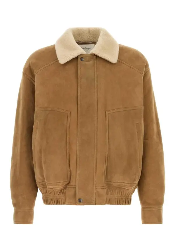 Saint Laurent Shearling Jacket - Camel
