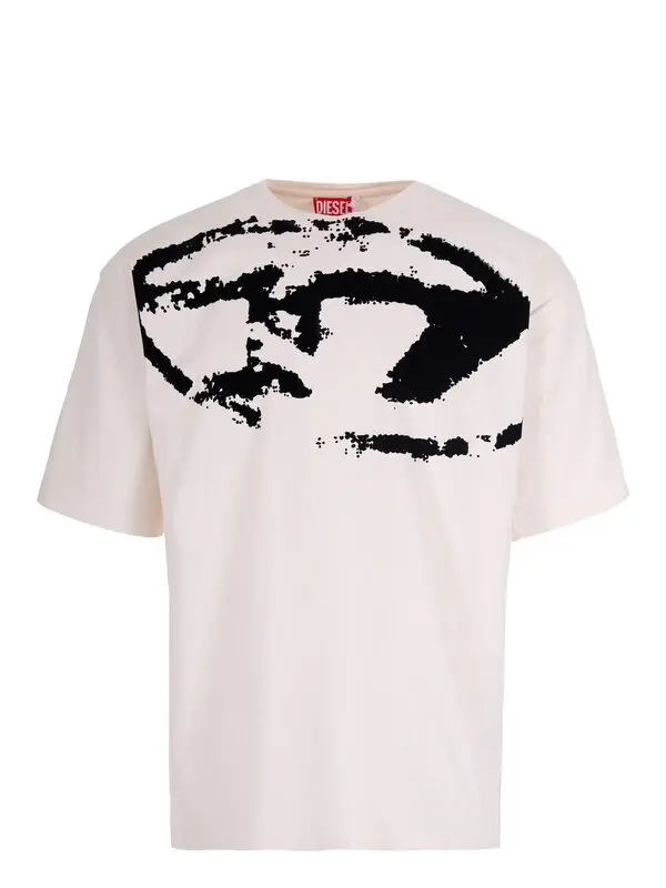 DIESEL® Graphic Short Sleeve Crewneck T-shirt - Ivory