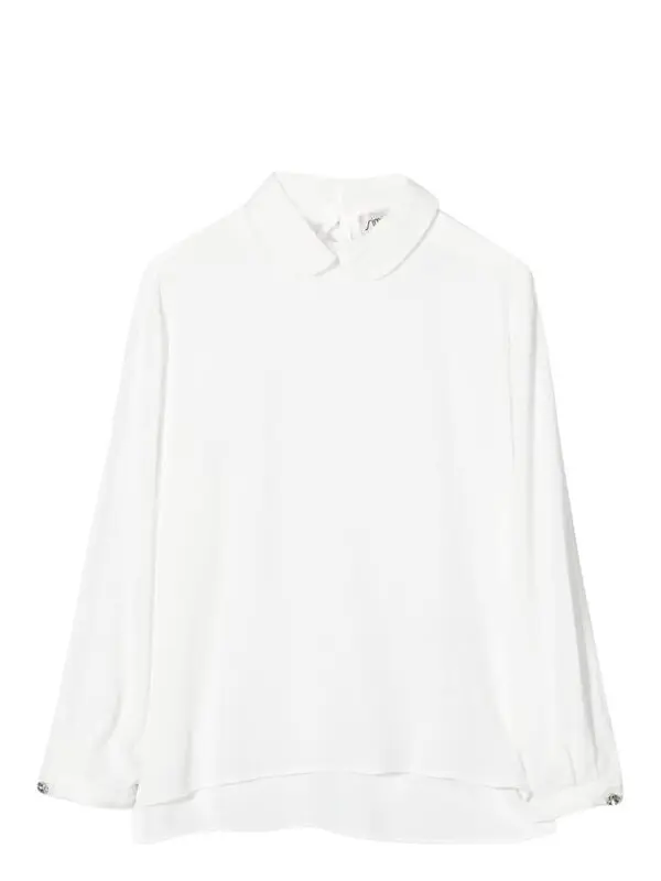 SIMONETTA Long Sleeve Mini Shirt - Ivory