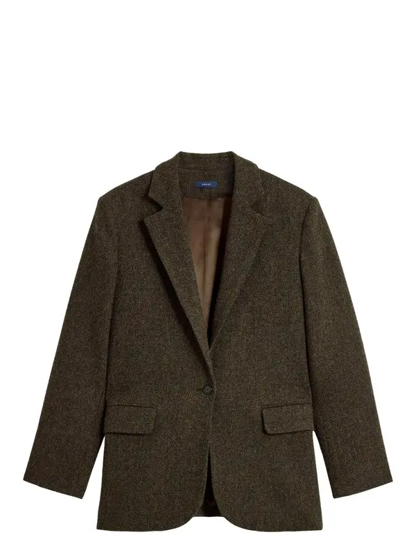 Soeur Tailored Wool Jacket With Classic Collar - Brown
