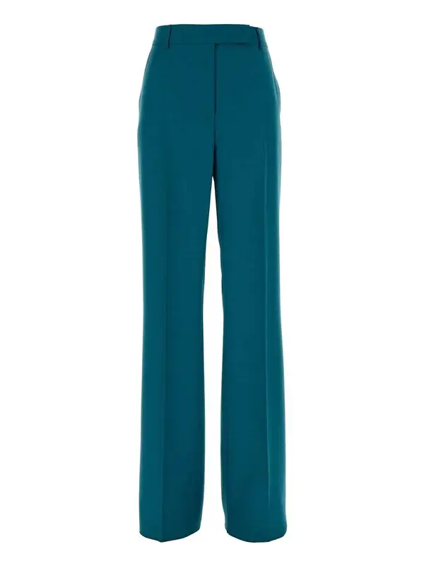 Max Mara Inspired Wool Blend Trouser - Blue