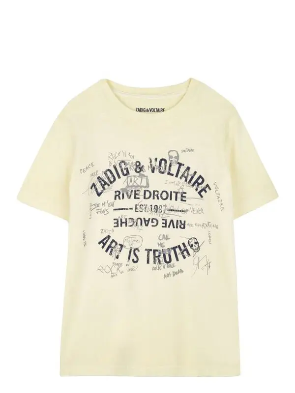 Zadig&Voltaire Rock N Roll" Mini T-shirt - Yellow
