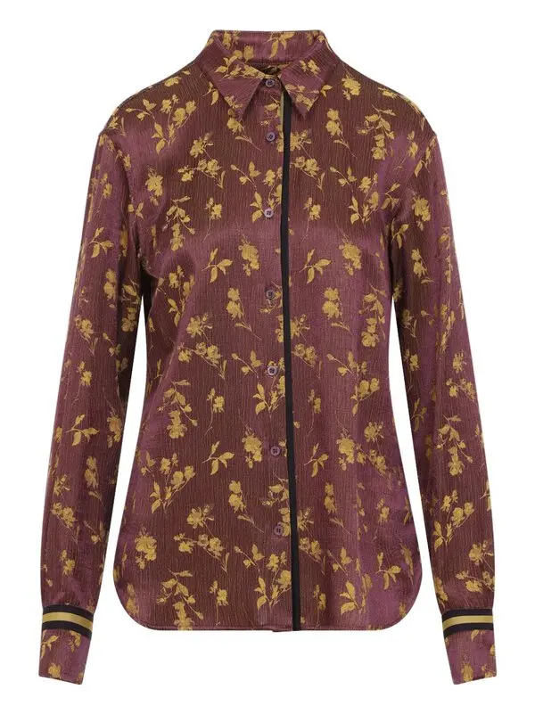 Dries Van Noten Chloris Viscose Shirt - Red