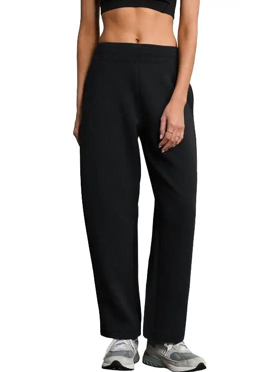 RHONE Dreamglow Barrel Leg Pants - Pure Black Heather