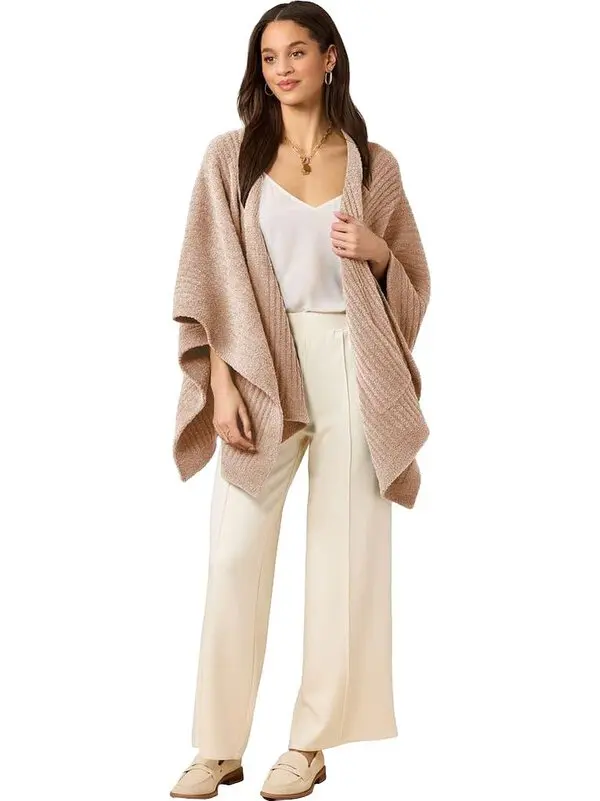 SOFTIES Solid Ribbed Marshmallow Shawl - Coco