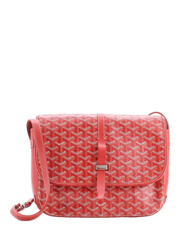 Goyard Belvedere Ii Messenger Bag Coated Canvas Mm - Red