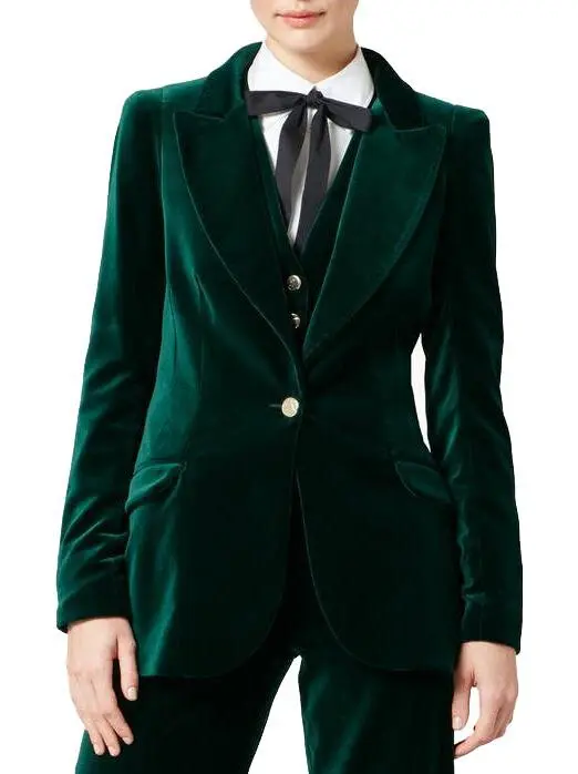TEMPERLEY LONDON Clove Velvet Jacket - Emerald