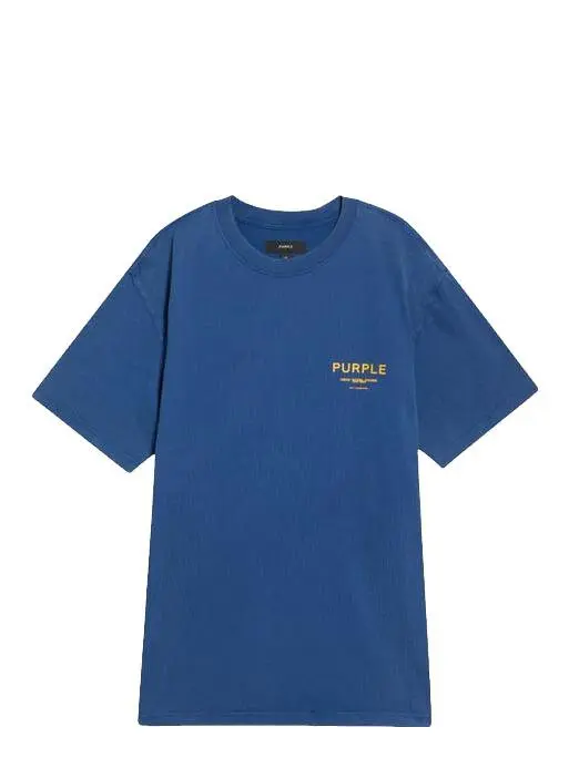 PURPLE BRAND Heavyweight Cotton Jersey Logo Graphic T-shirt - Navy