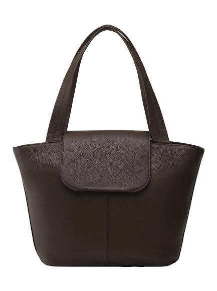 WOOL & OAK Muse Leather Work Tote - Chocolate