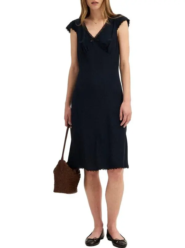 Madewell Layton Lace Trim Slipdress - Deep Indigo