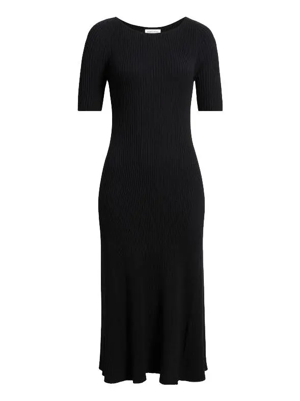 Nordstrom Rib Boat Neck Sweater Dress - Black