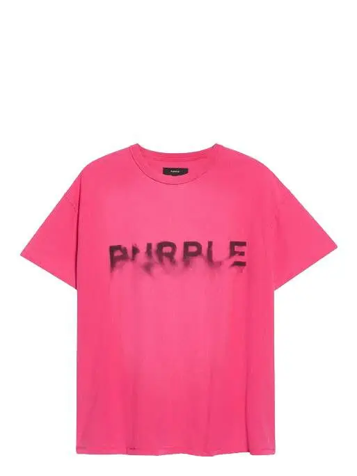 PURPLE BRAND Textu Inside Out Cotton Graphic T-shirt - Red