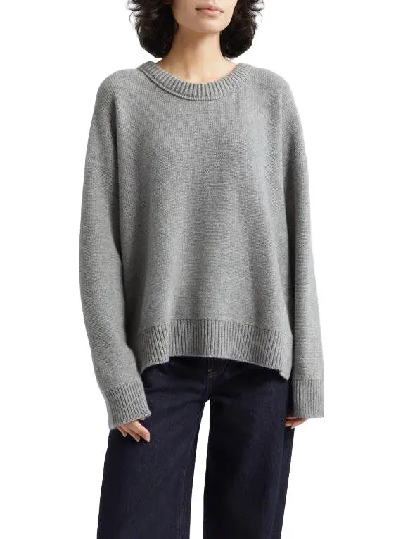 Johnstons Of Elgin Maggie Cashmere Crewneck Sweater - Storm Grey