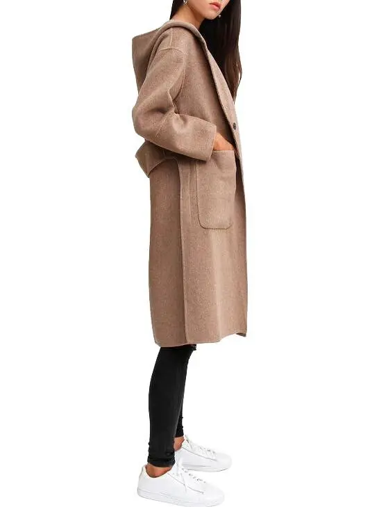 BELLE & BLOOM Walk This Way Wool Blend Oversized C - Oat