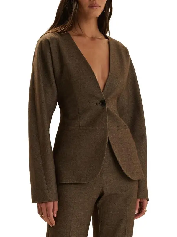 FAVORITE DAUGHTER The Power Move Blazer - Espresso