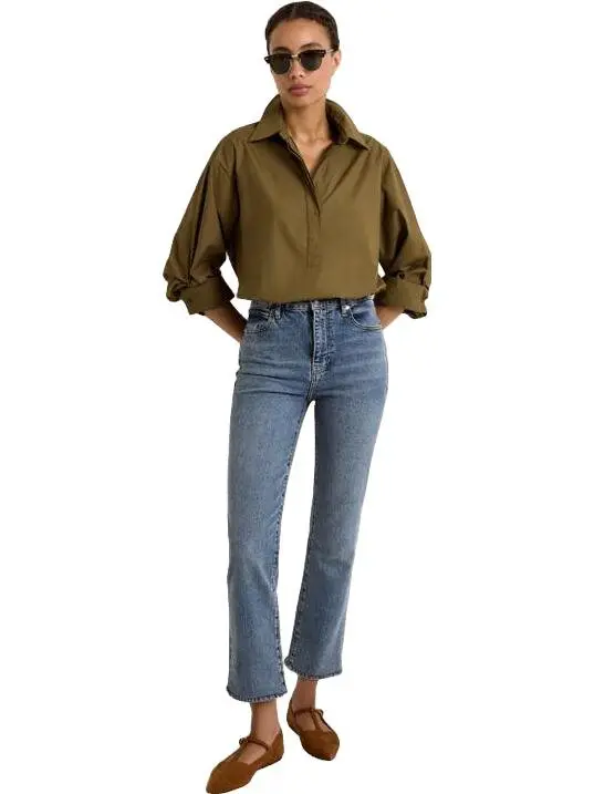 MARIE OLIVER Dallas Top - Juniper Green