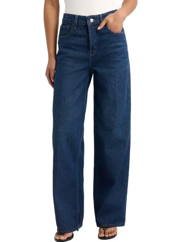 Good American Vintage Wide Leg High Waist Jeans - Indigo1329