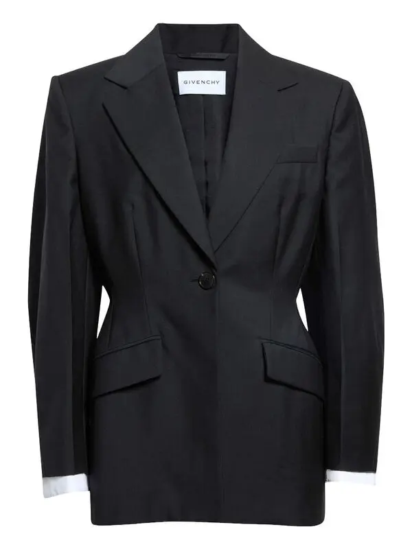 Givenchy Wool Cocoon Blazer - Black