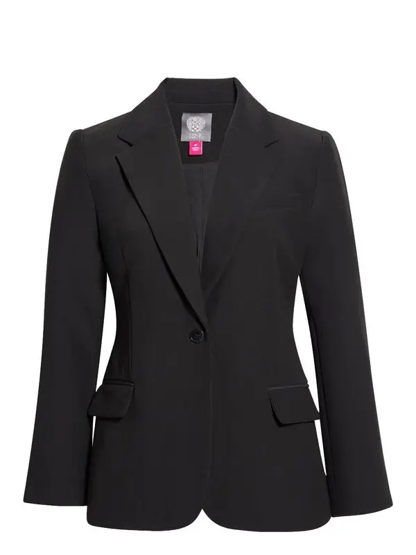 Vince Camuto One Button Blazer - Rich Black