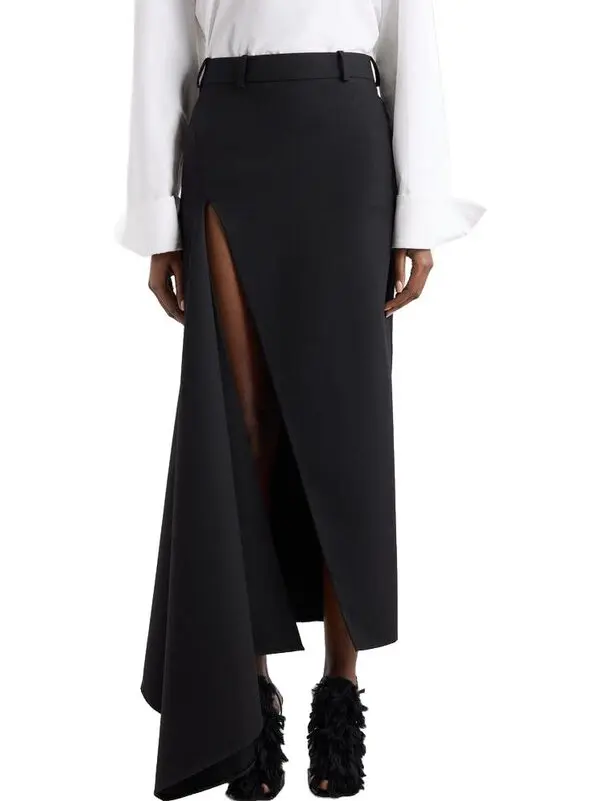 Givenchy Slashed Maxi Skirt - Black