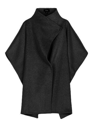 Echo Collar Ruana - Black