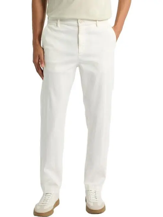 Canali Regular Fit Gabardine Chinos - White
