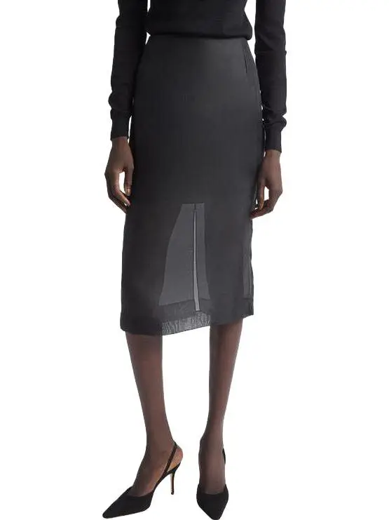 Carolina Herrera Silk Knee Length Skirt - Black