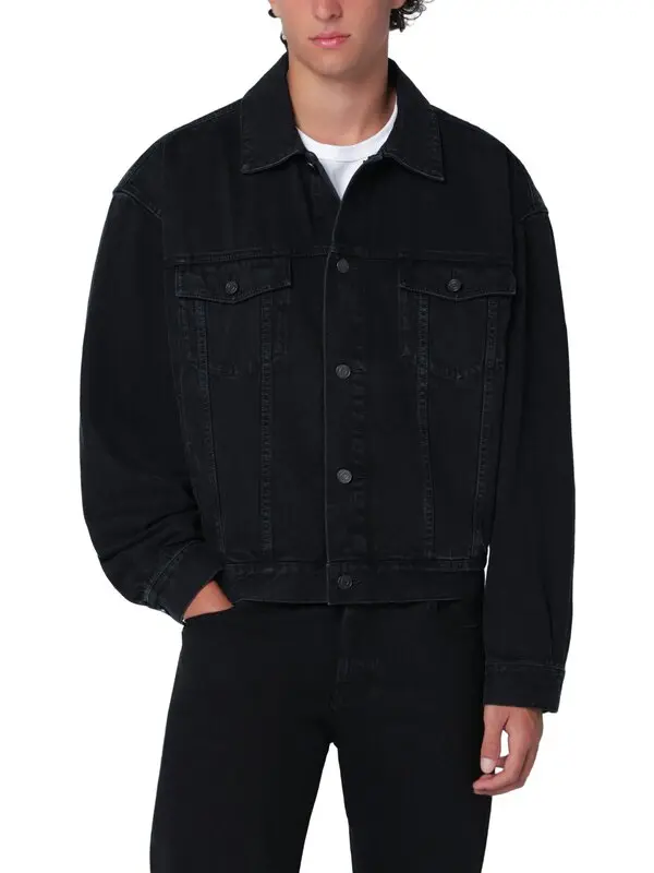 Saint Laurent Washed Denim Jacket - Black