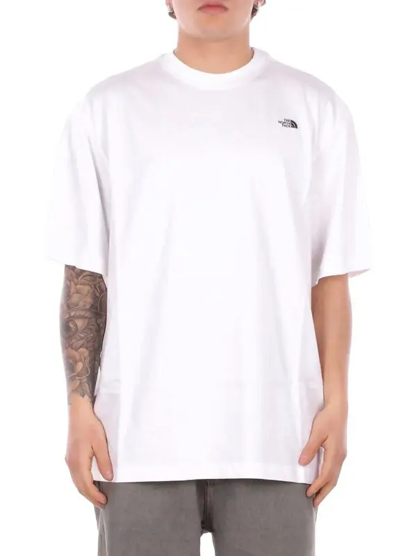 The North Face Contrast Logo Cotton Crewneck T-shirt - White