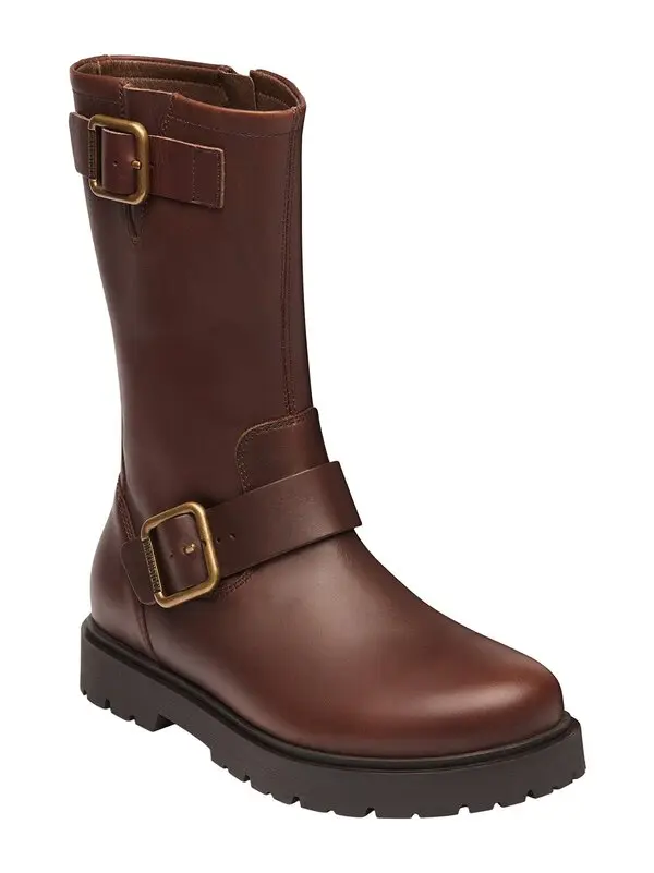 BIRKENSTOCK Highwood Mid Buckle Natural Leather Boots - Carafe