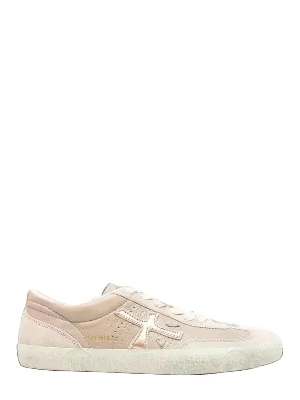 Premiata Logo-patch Panelled Sneakers - Neutrals