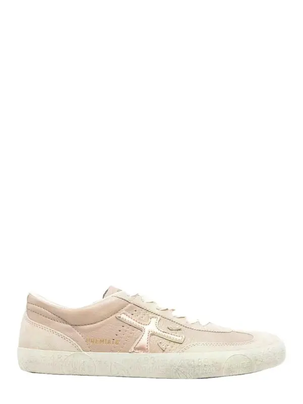 Premiata Logo-patch Paneled Sneakers - Neutrals