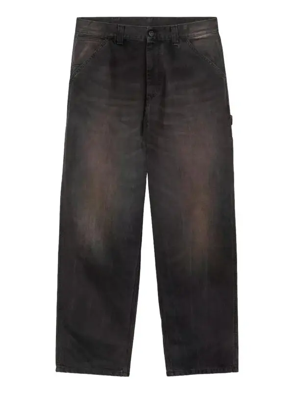 Carhartt Work In Progress Faded-effect Hammer-loop Jeans - Black