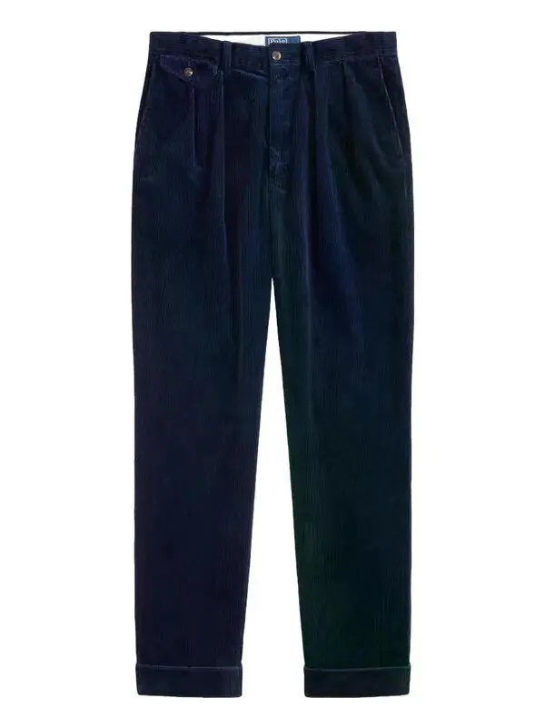 Polo Ralph Lauren Whitman Pleated Corduroy Trousers - Blue