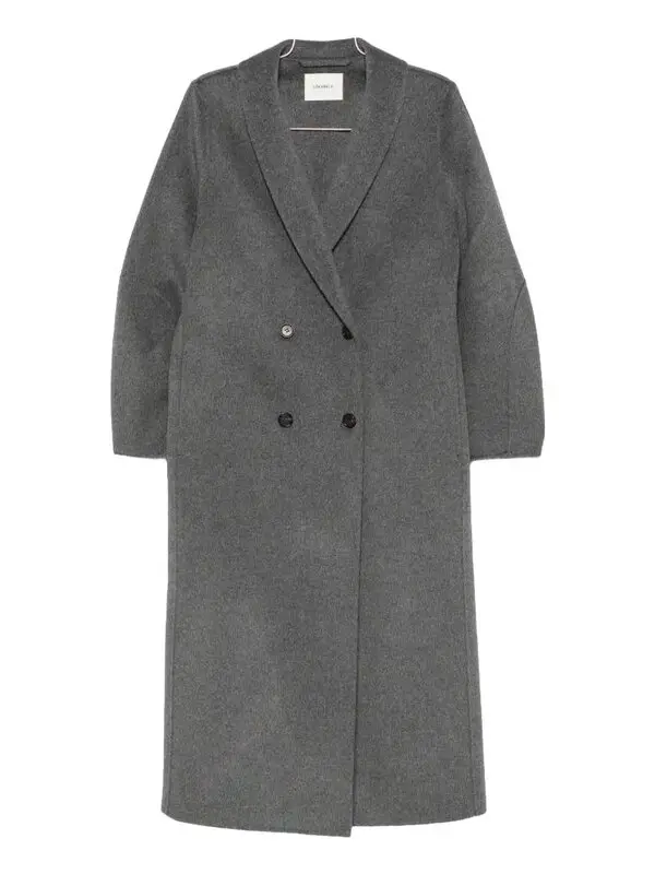 LISA YANG Double-breasted Shawl-lapel Coat - Grey