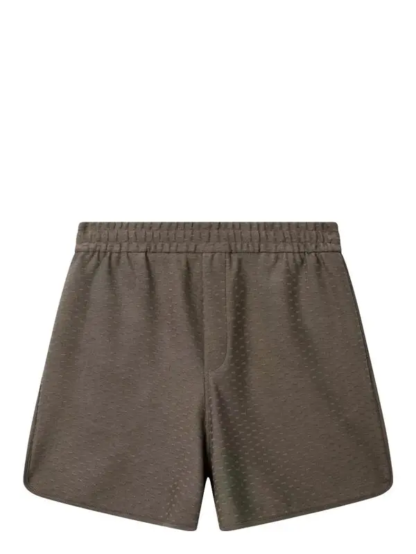 Emporio Armani Monogram Pattern Shorts - Brown