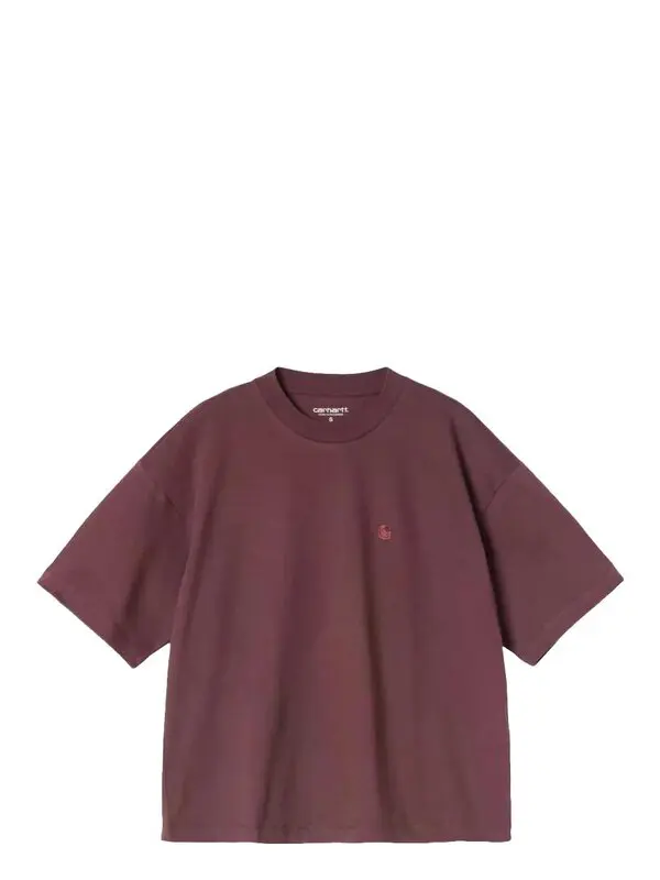 Carhartt Work In Progress Chester Logo Embroidered T-shirt - Red