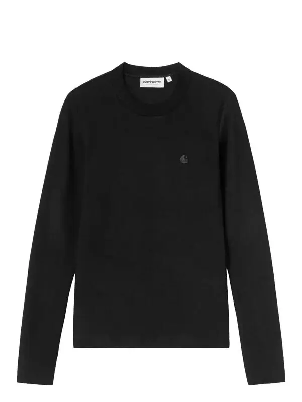 Carhartt Work In Progress Logo-embroidered Long-sleeve T-shirt - Black
