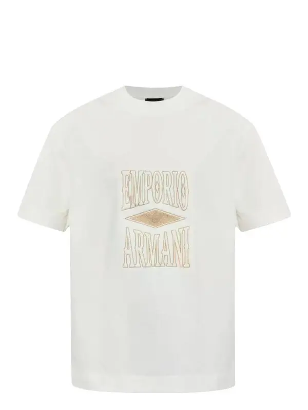 Emporio Armani Logo-embroidered T-shirt - White
