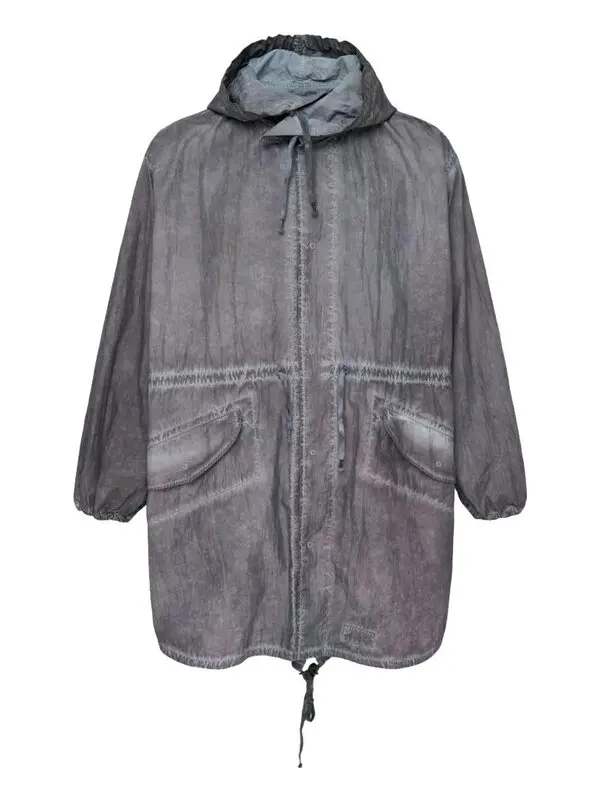 MAISON MARGIELA Drawstring Hooded Parka - Grey