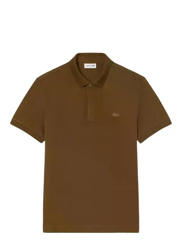 Lacoste Logo-patch Polo Shirt - Brown