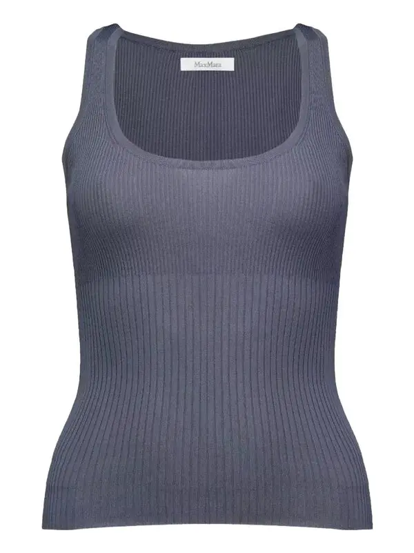 Max Mara Ribbed-knit Tank Top - Grey