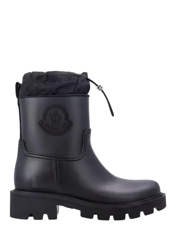 Moncler Kickstream Drawstring-top Logo-patch Ankle Boots - Black